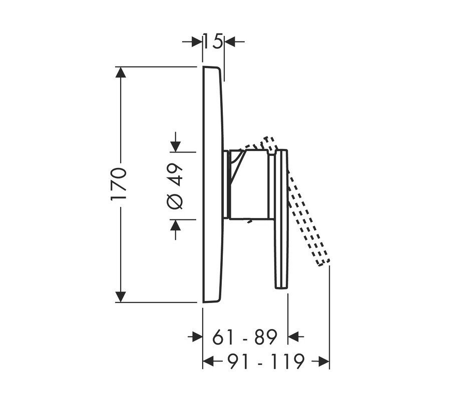Axor Citterio 39655000 Смеситель для душа (хром), в магазине сантехники ...