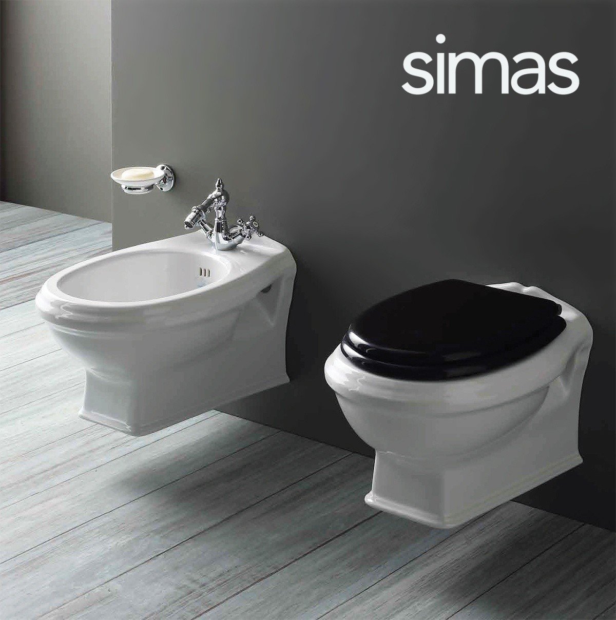 SIMAS Arcade AR843 Биде подвесное 53*37 см | с отверстием для смесителя, купить в магазине ...