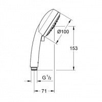Grohe New Tempesta Cosmopolitan 100 27575001 Ручной душ (хром), в ...