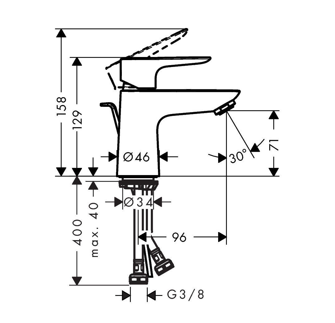Смеситель для раковины 71700000 Hansgrohe Talis E (хром), купить в ...