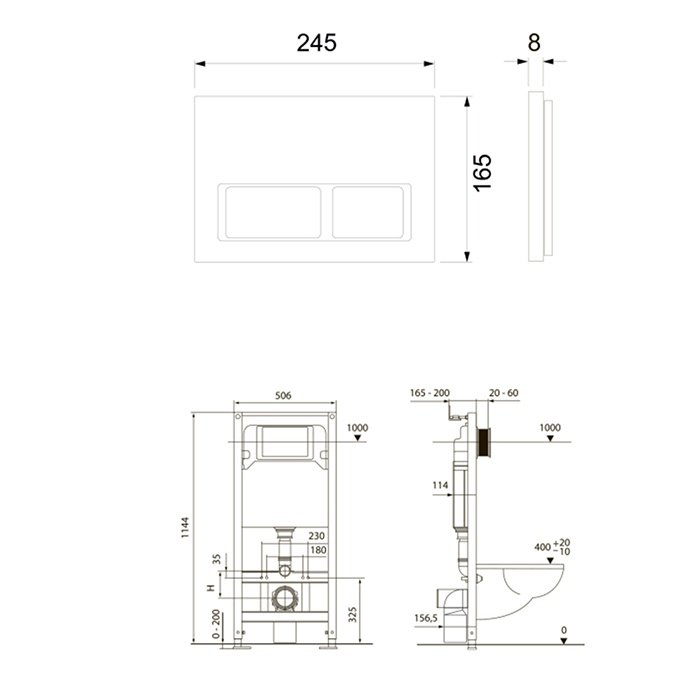 TECE TECEspring S401204 Система инсталляции для подвесного унитаза | 4 в 1, в комплекте с ...