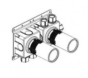 Dornbracht 35 526 970 90 xTOOL-корпус для скрытого монтажа с 2 ...
