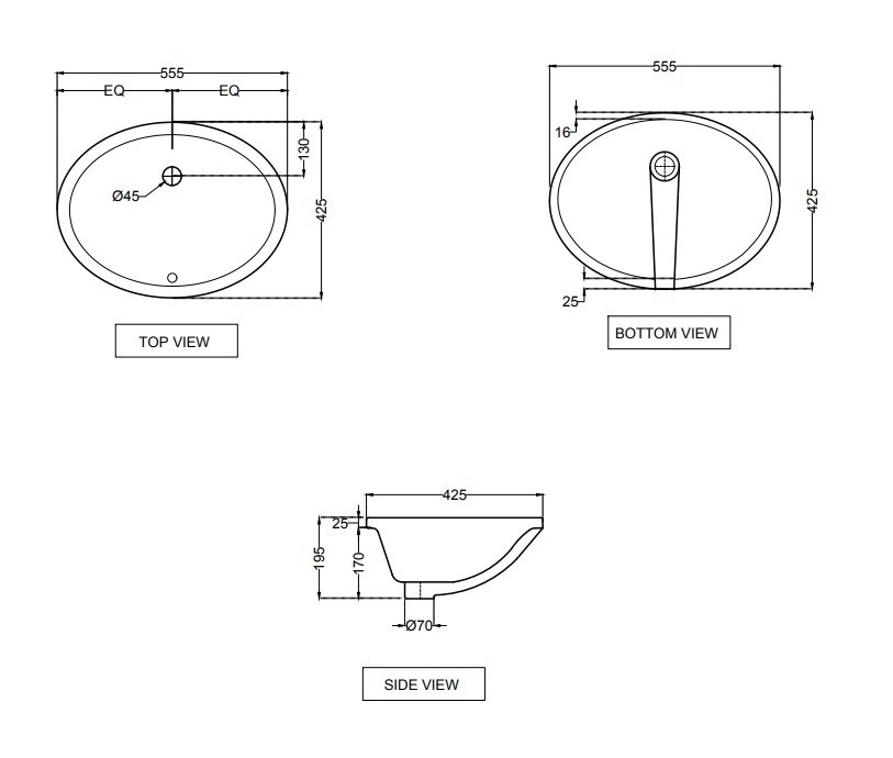 Jaquar Florentine FLS-WHT-5701 Раковина встраиваемая снизу на 55 см, в ...