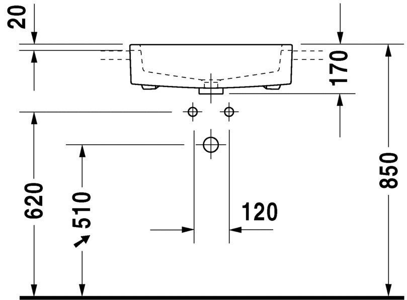 Duravit Vero 0314550000 Раковина на 55 см, в магазине сантехники ...
