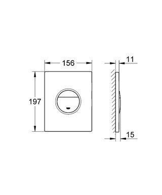 Накладная панель для унитаза 38847 LS0 Grohe Nova Cosmopolitan, купить ...