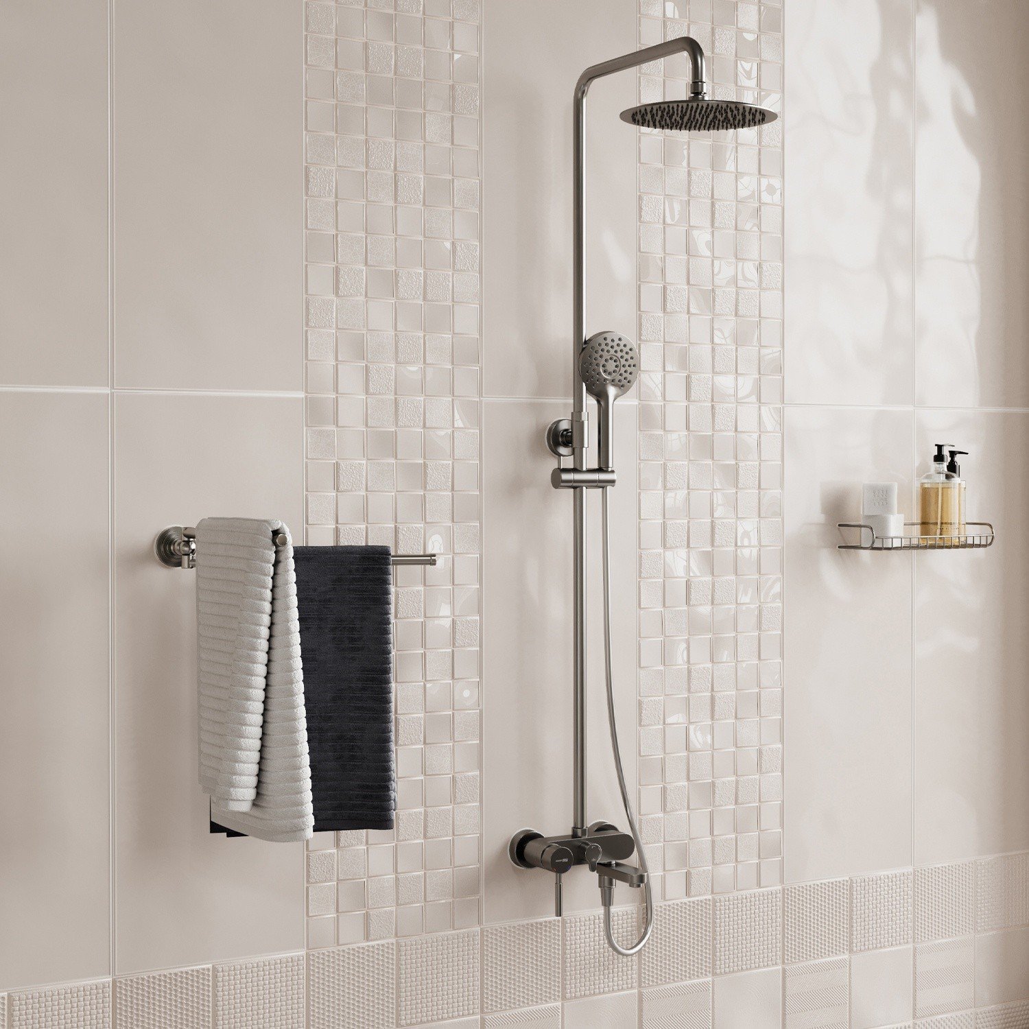 WasserKRAFT A14201 Душевая система - комплект со смесителем с функцией ...