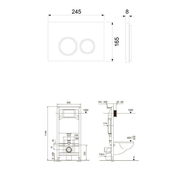TECE TECEspring S401104 Система инсталляции для подвесного унитаза | 4 в 1, в комплекте с ...