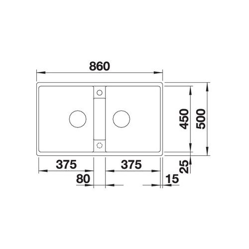 Blanco Zia 9 516678 Мойка для кухни двойная 86*50 см (белый), купить в ...
