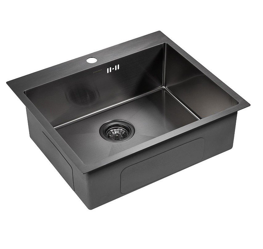 Paulmark BRIM PM215951-GM Мойка для кухни 59*51 см (вороненая сталь ...
