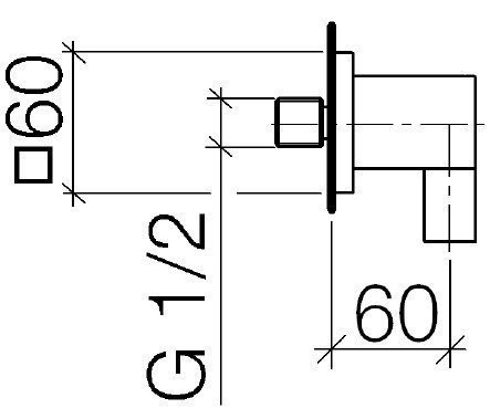 Dornbracht 28 450 980 Присоединительное колено (хром), в магазине ...