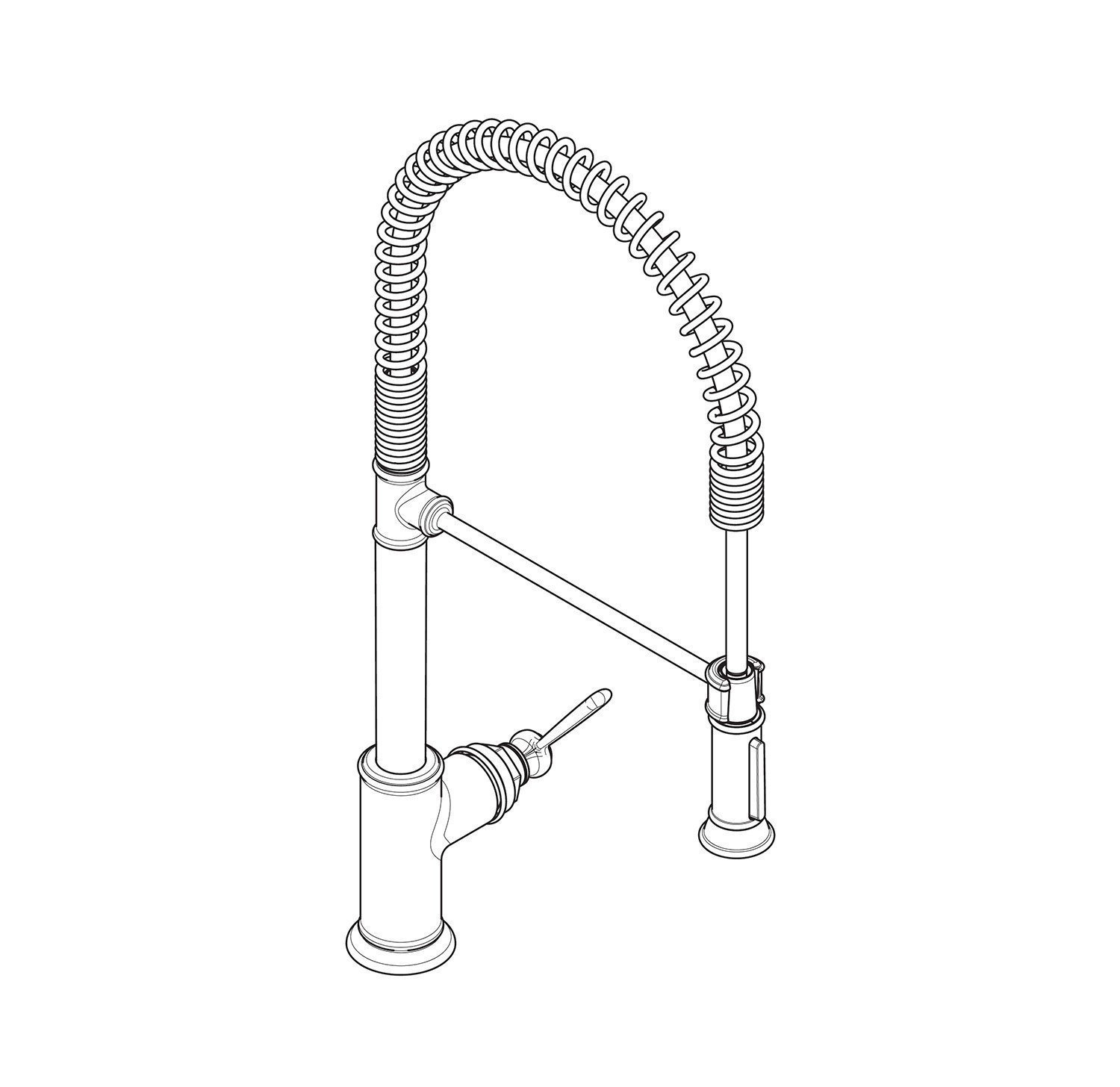 AXOR Montreux Semi-Pro 16582000 Профессиональный смеситель для кухни ...