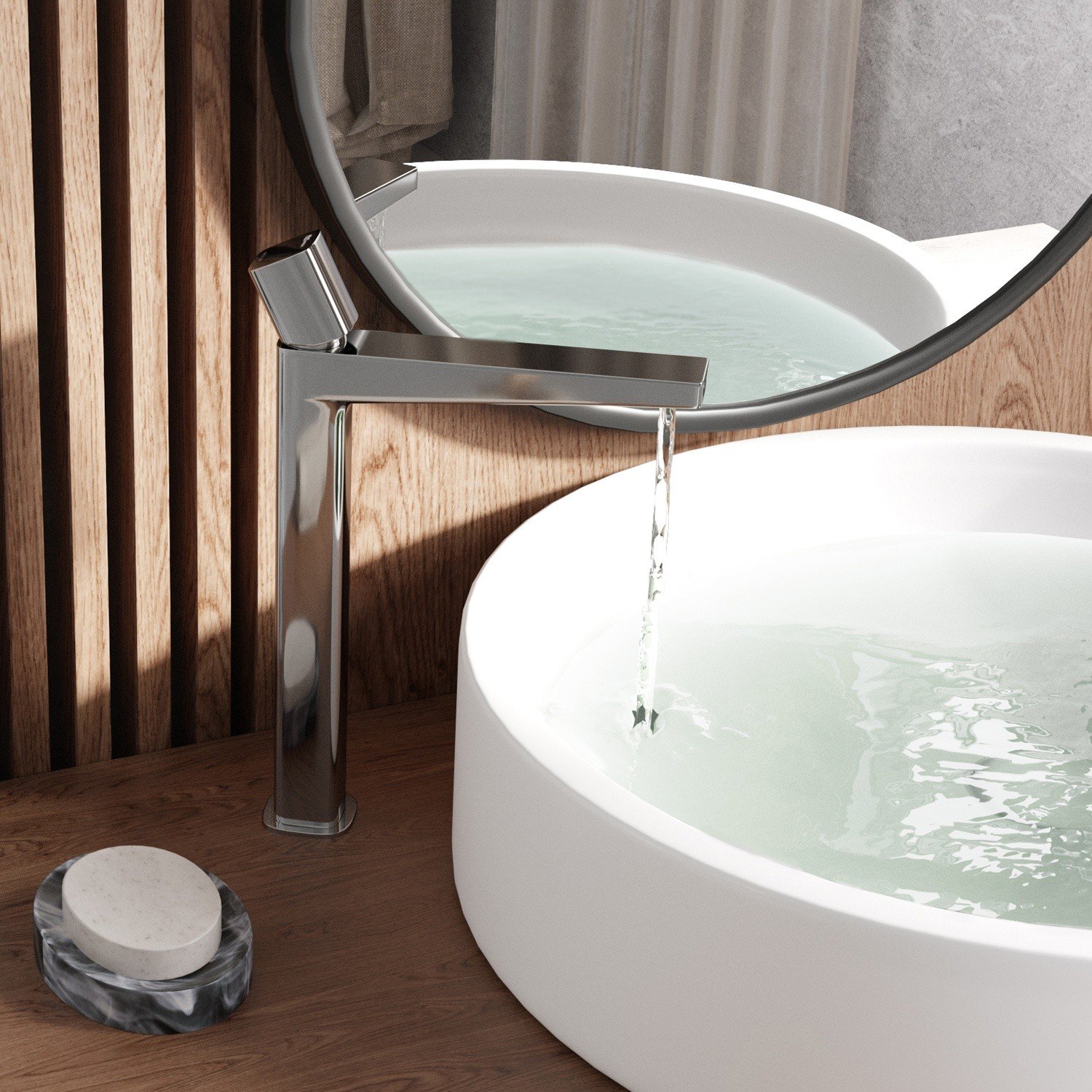 WasserKRAFT Naab 8603H Высокий смеситель для раковины (хром), купить в ...