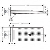 Верхний душ 24001400 Hansgrohe Rainmaker Select 580 (белый, хром ...