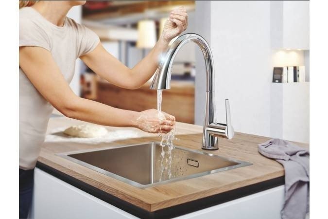 GROHE Touch Zedra 30219002 Высокий сенсорный смеситель кухни, в ...