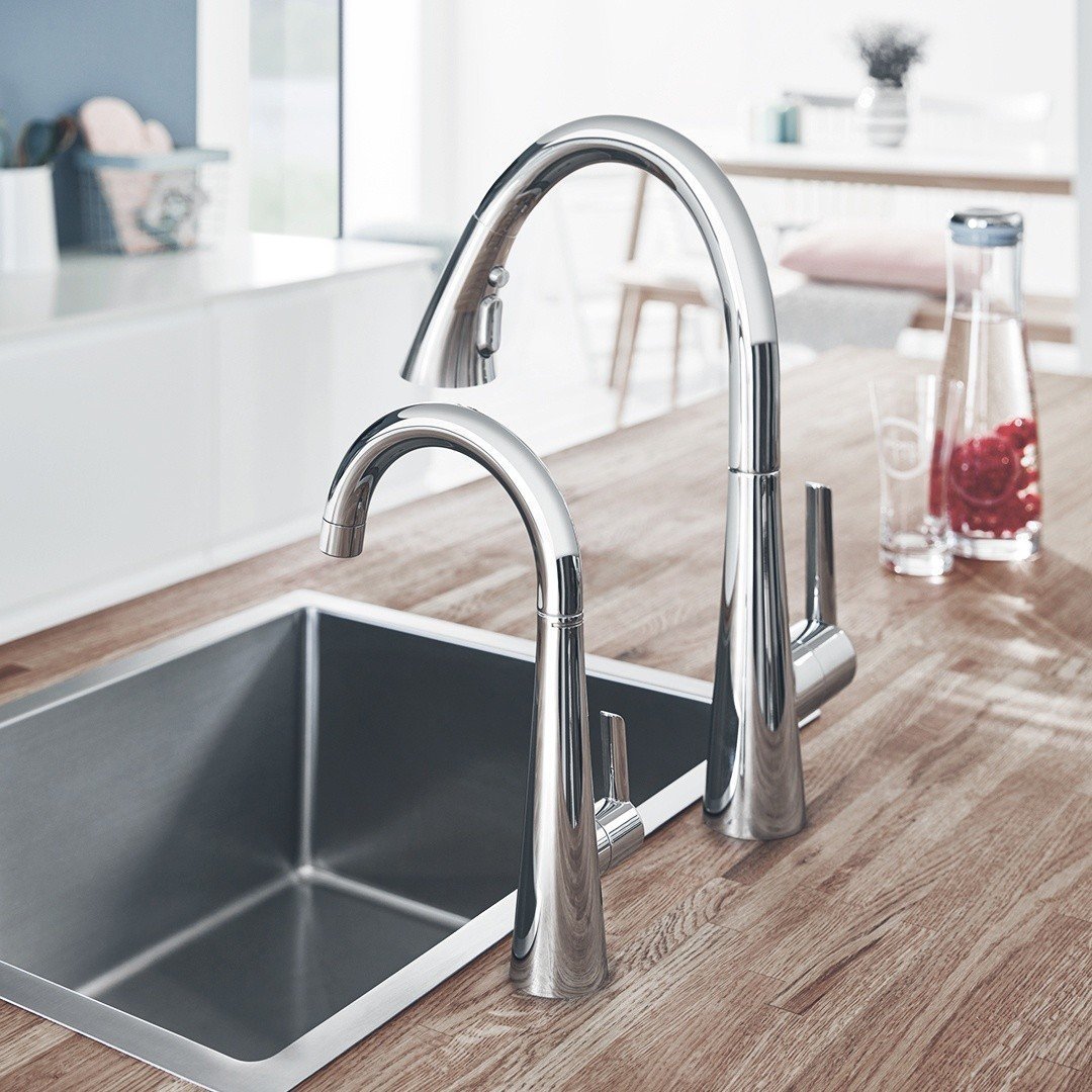 GROHE Touch Zedra 30219002 Высокий сенсорный смеситель кухни, в ...