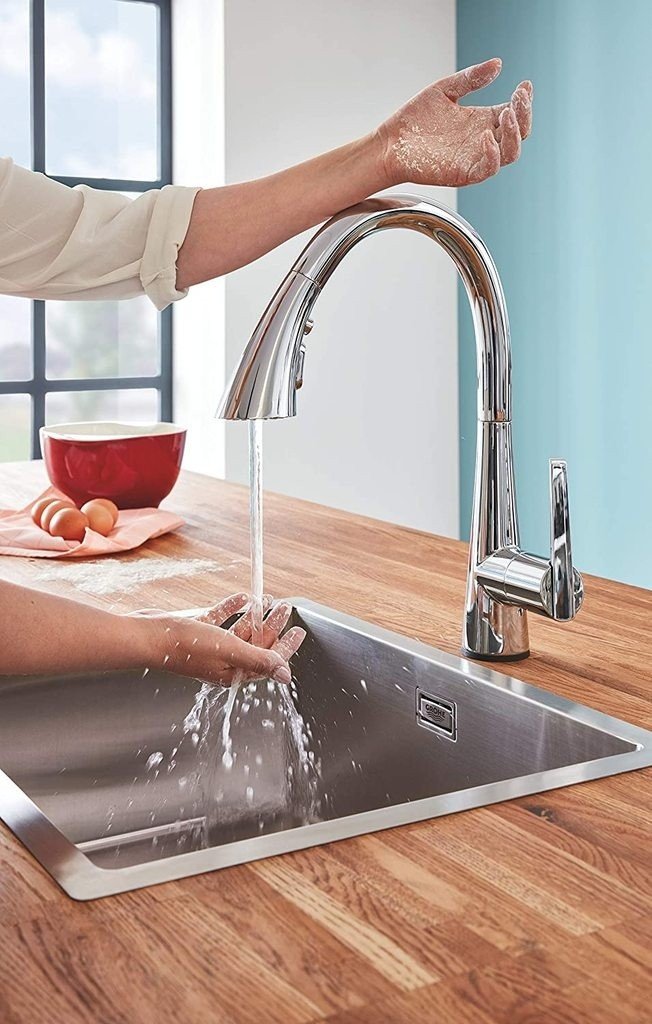 GROHE Touch Zedra 30219002 Высокий сенсорный смеситель кухни, в ...