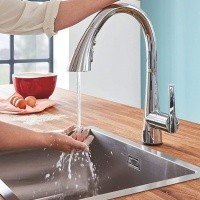 GROHE Touch Zedra 30219002 Высокий сенсорный смеситель кухни, в ...