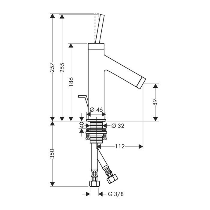 AXOR Starck 10111950 Смеситель для раковины (шлифованная латунь), в ...