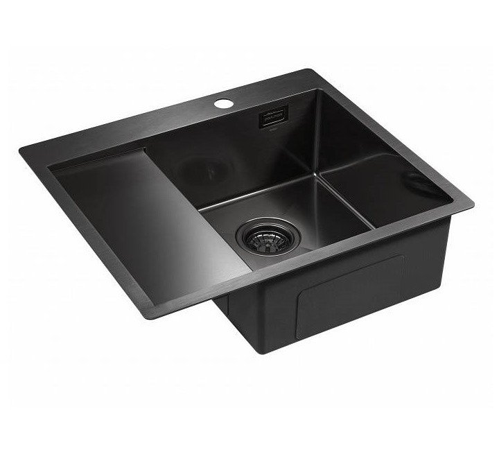 Paulmark ALSTER PM825951-GMR Мойка для кухни правая 59*51 см (вороненая ...