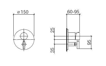 Смеситель для ванны 36120979 Dornbracht Meta.02, в магазине сантехники ...