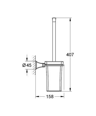 Ерш для унитаза 40632 000 GROHE Grandera, купить в магазине сантехники ...