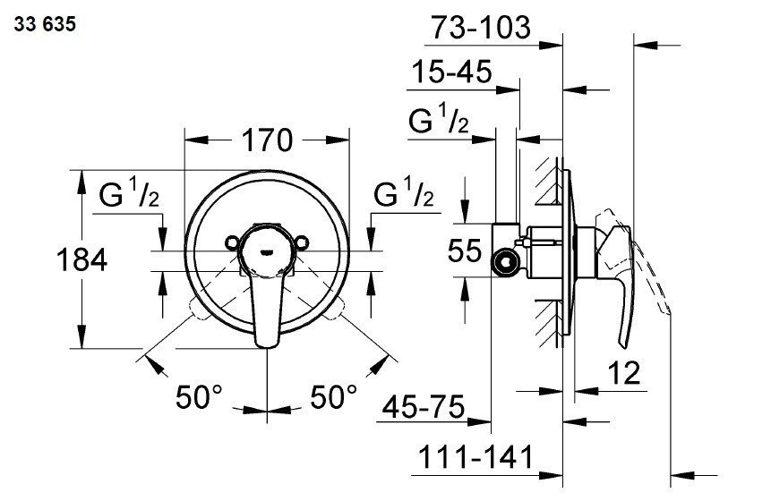 GROHE Eurostyle 33635001 Смеситель для душа, в магазине сантехники ...
