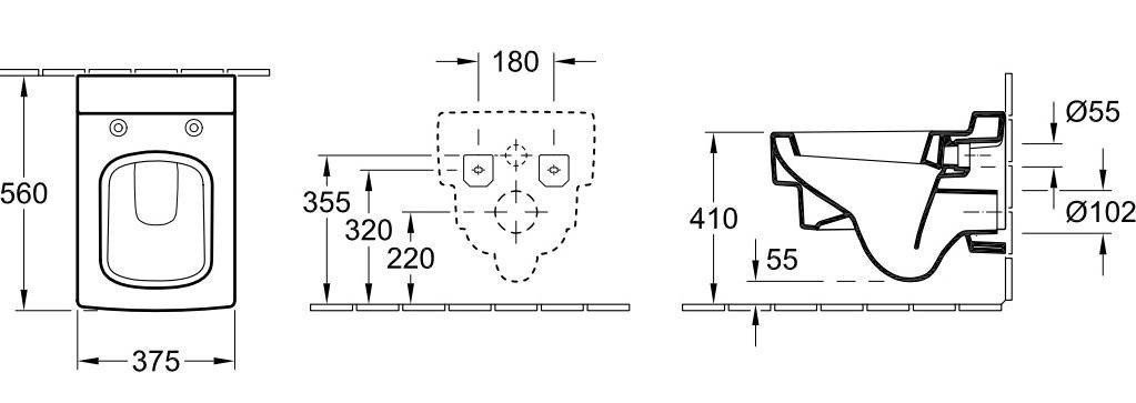 Подвесной унитаз 562810R2 VILLEROY BOCH Memento, в интернет-магазине ...