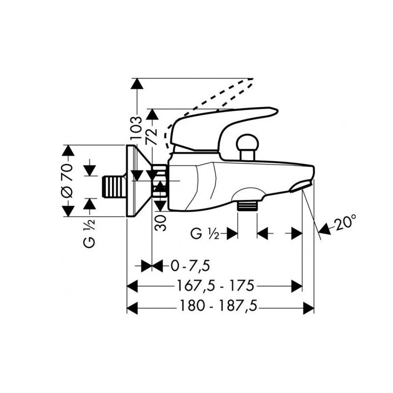 Hansgrohe Metris E 31470000 смеситель для ванны (хром), купить в ...