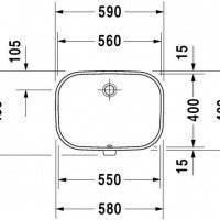 Duravit D-Code 0338560000 Раковина 56 см (белый), в магазине сантехники ...