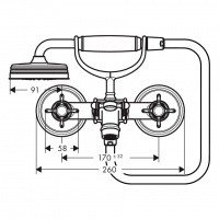 AXOR Montreux 16540330 Смеситель для ванны (Полированный черный хром ...