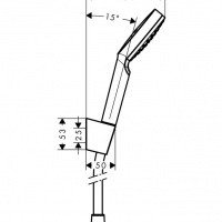 Душевой набор 26569400 Hansgrohe Crometta EcoSmart (белый, хром), в ...