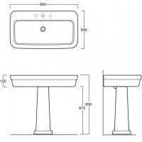 Simas Evolution EVO12bi Раковина 90см, купить в магазине сантехники Сантехмаг.Ру