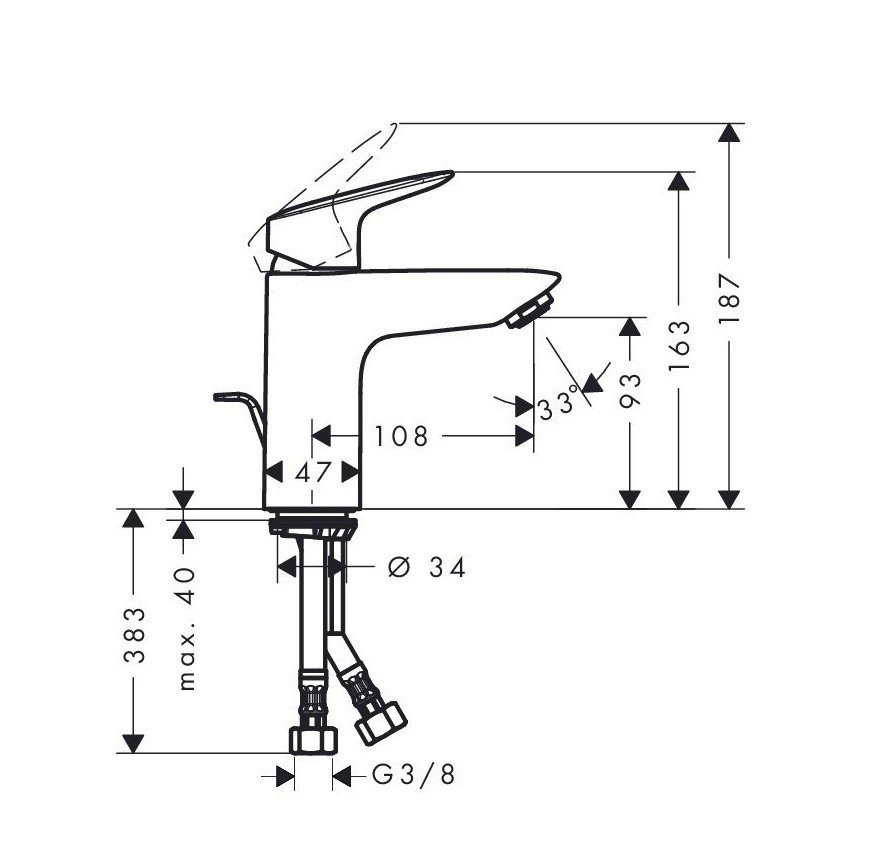 Hansgrohe Logis 71100000 Смеситель для раковины (хром), купить в ...