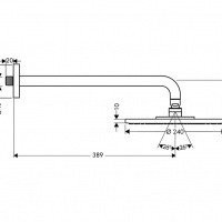 Hansgrohe Raindance AIR 240 мм 27474000 Верхний душ в комплекте с ...