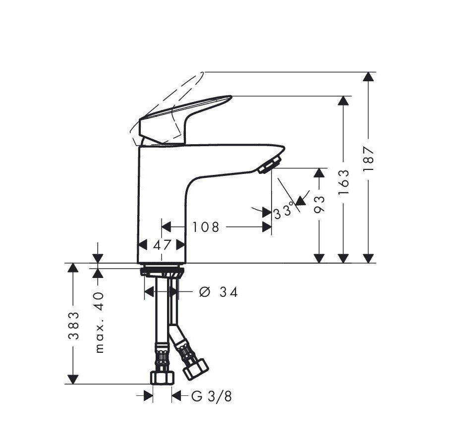 Hansgrohe Logis 71101000 Смеситель для раковины (хром), купить в ...