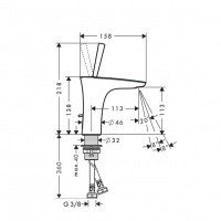 Hansgrohe PuraVida 15074000 - Смеситель для раковины ComfortZone 110 ...