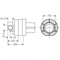 Скрытая часть 13620180 Hansgrohe для смесителя для душа, купить в ...