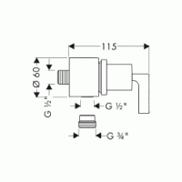 Hansgrohe Axor Citterio 39135000 Смеситель для раковины на 3 отверстия ...