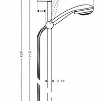 Hansgrohe Crometta 85 Multi/Unica'Crometta 27766000 Душевой гарнитур ...