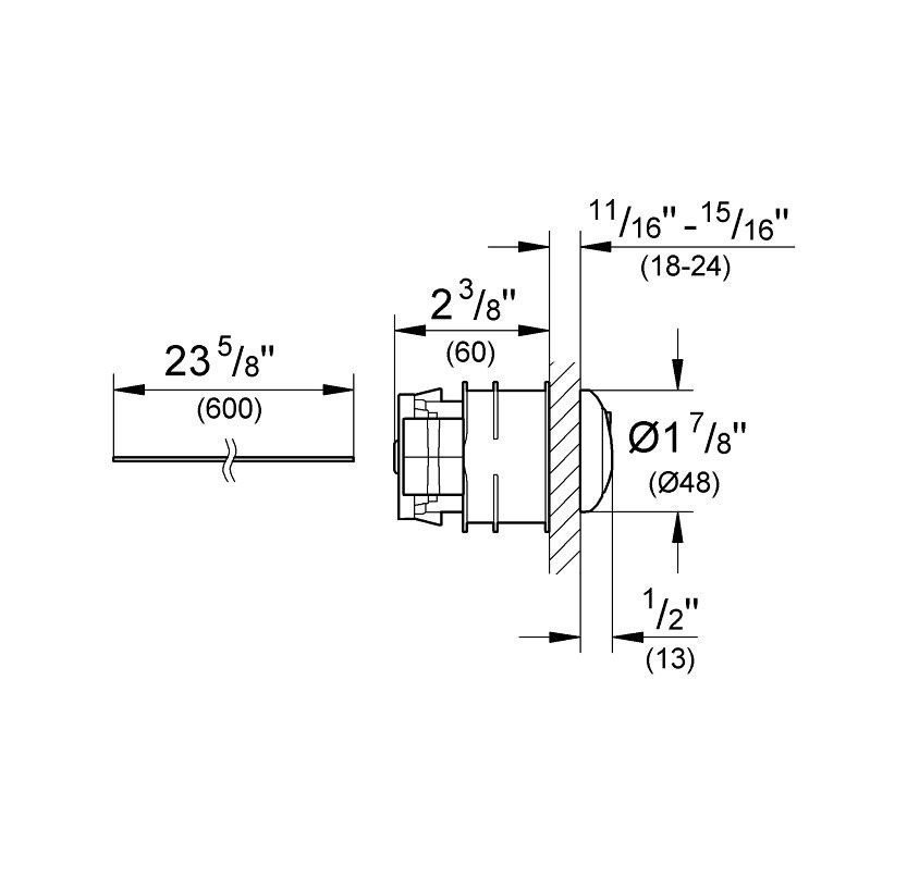 Grohe 38771000 Пневматическая кнопка смыва, в магазине сантехники ...