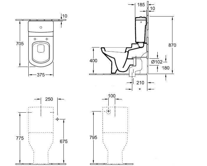 Villeroy&Boch Sentique 56251001 Унитаз-компакт (альпийский белый), в ...