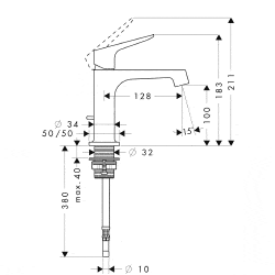 Hansgrohe Axor Citterio M 34010000 Смеситель для раковины (хром ...