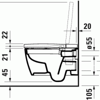 DURAVIT ME by Starck 2510092000 Подвесной унитаз, купить в магазине ...