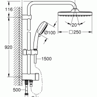 Grohe Tempesta Cosmopolitan 250 26694000 Душевая система, купить в ...