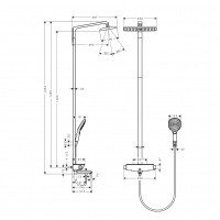 Hansgrohe Raindance E 27113000 - Душевая система Showerpipe 360 1jet ...