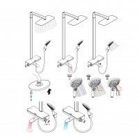Hansgrohe Raindance E 27113000 - Душевая система Showerpipe 360 1jet ...