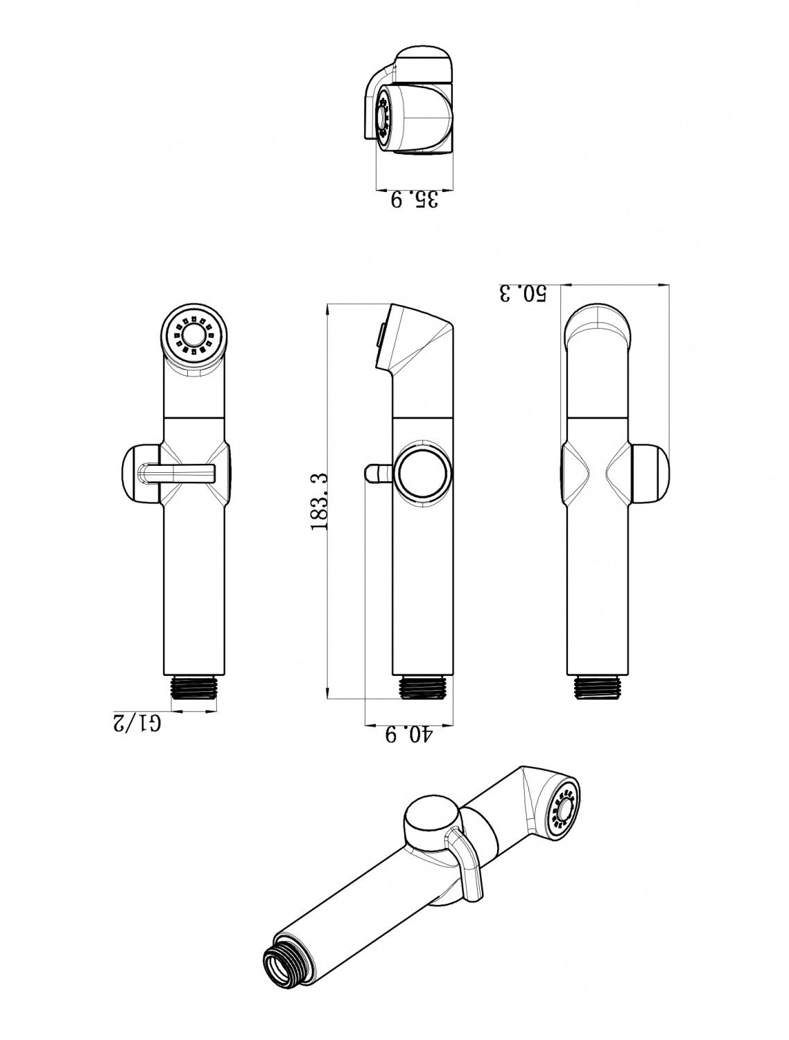 Lemark LM8092C Гигиенический душ (Хром), купить в магазине сантехники Сантехмаг.Ру