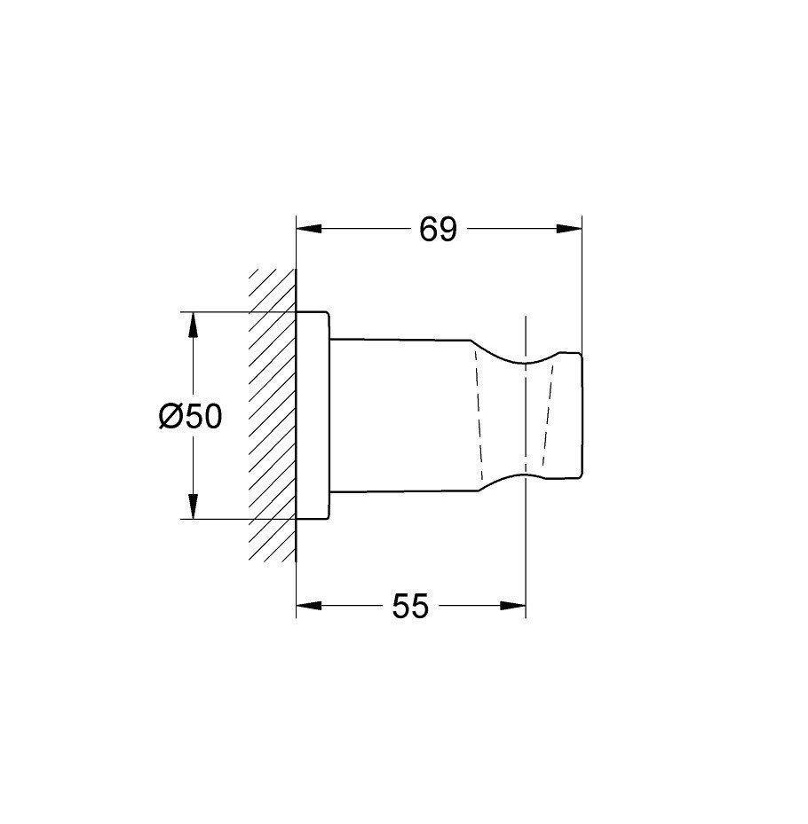 GROHE Rainshower 27074000 - Держатель для ручного душа | настенный ...