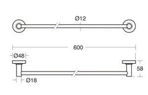 Ideal Standard IOM A9118AA Полотенце-держатель, 60 см, в магазине ...
