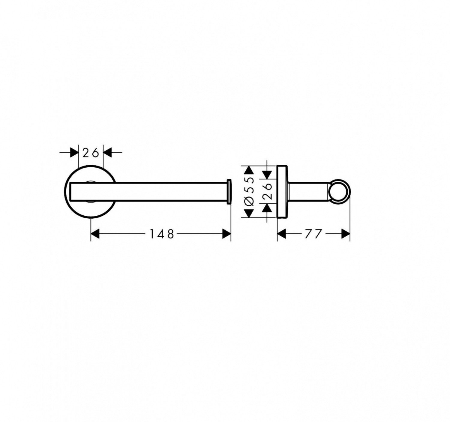 Hansgrohe Logis Universal 41723000 Держатель рулона туалетной бумаги